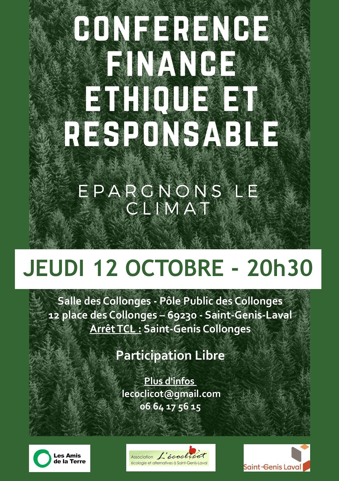 Finance ethique et responsable: c’est ce jeudi 20h30 à Saint-Genis ...